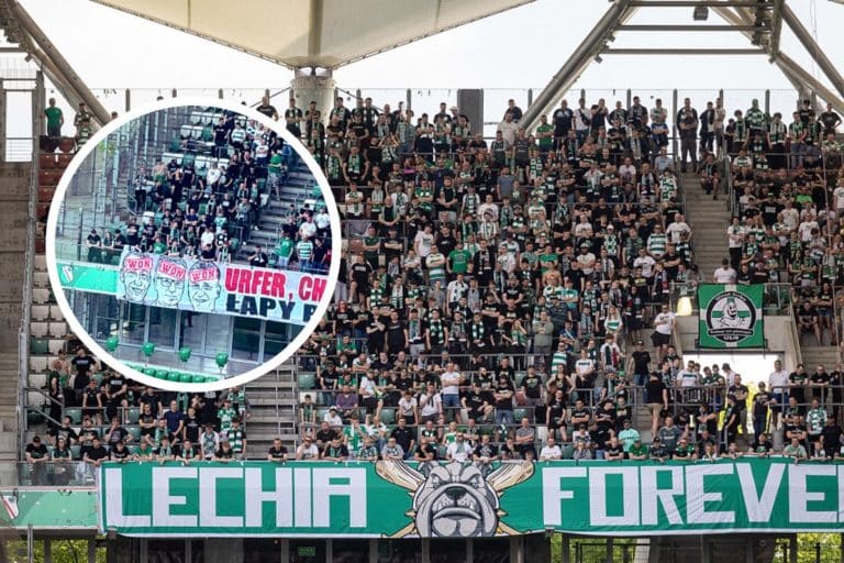 Legia - Lechia: kibice gości z jasnym przekazem. Mocny transparent ...